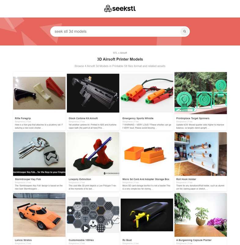 Airsoft 3D Printer Files - STL 3D Models - SeekStl