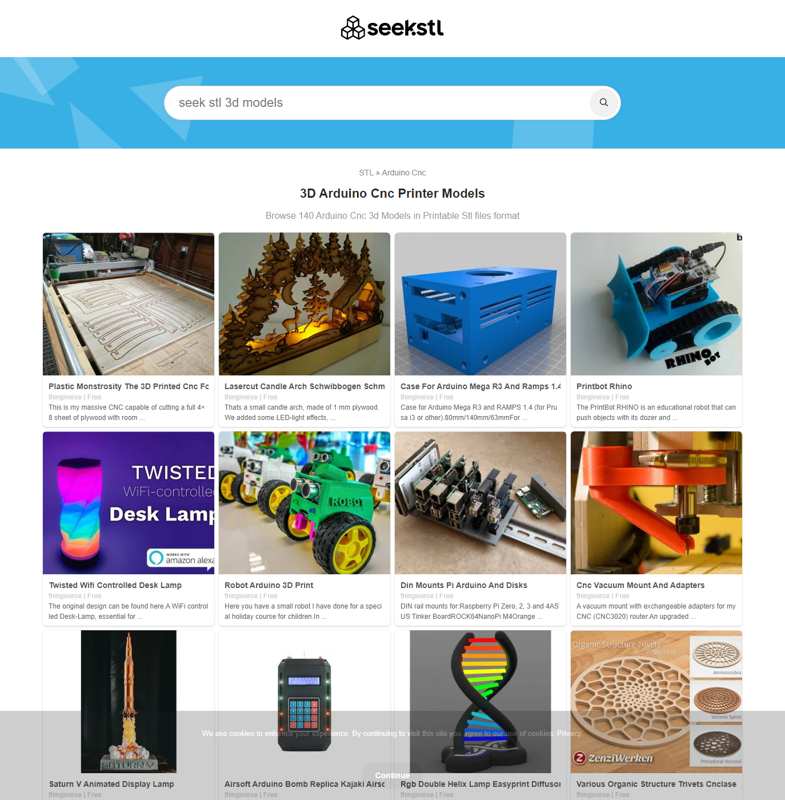 Arduino Cnc 3D Printer Files - STL 3D Models - SeekStl - Page 2