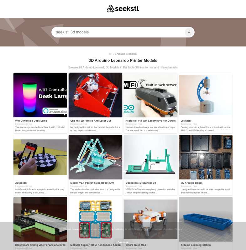 Arduino Leonardo 3D Printer Files - STL 3D Models - SeekStl