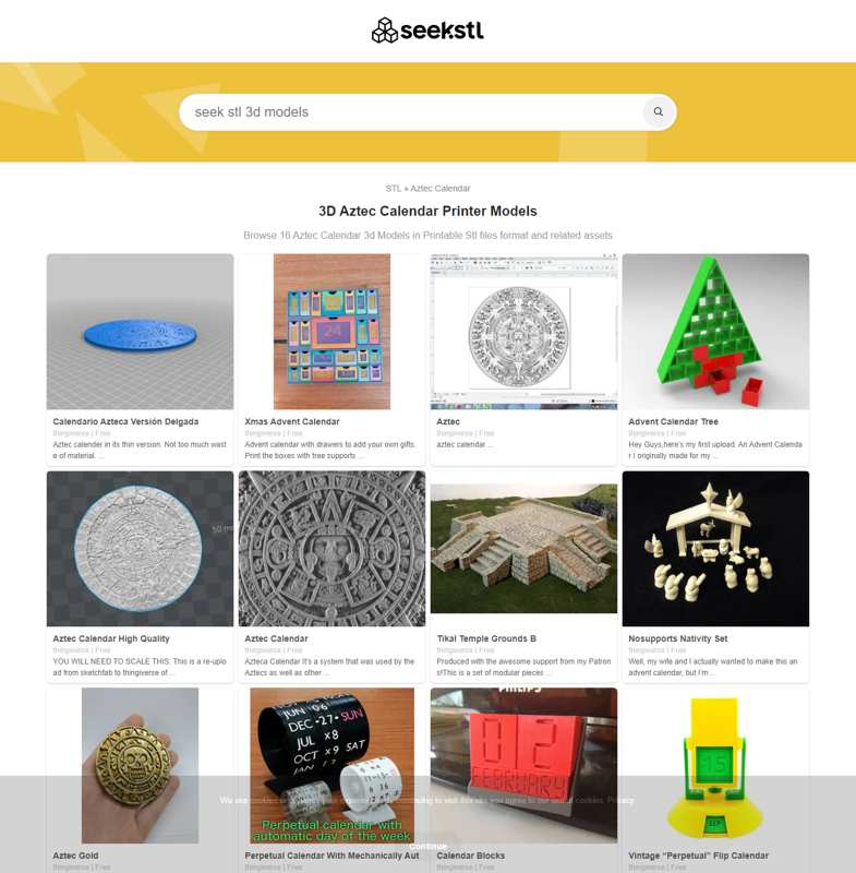 Aztec Calendar 3D Printer Files - STL 3D Models - SeekStl