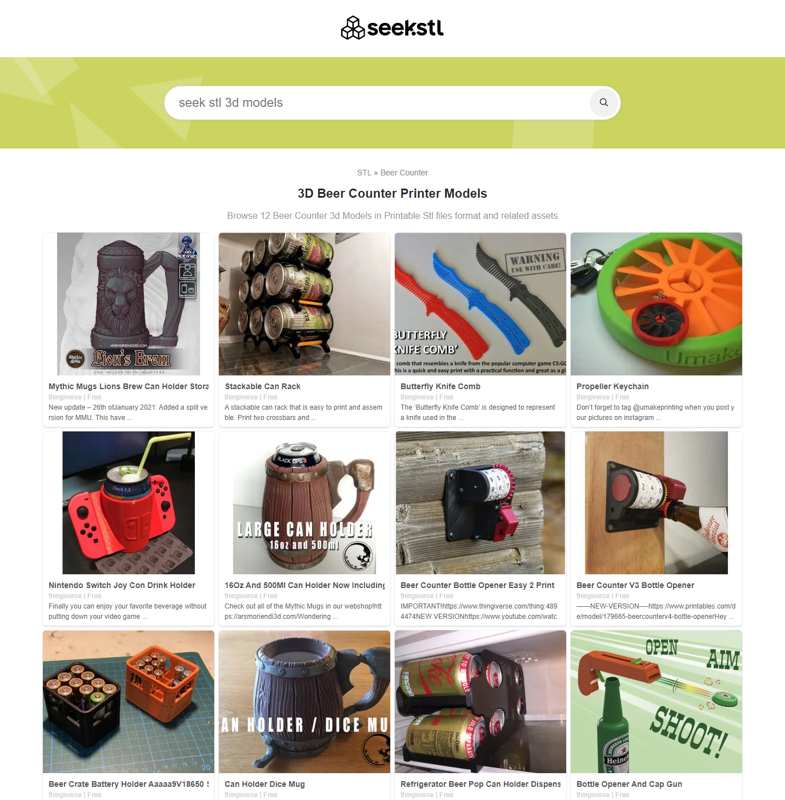 Beer Counter 3D Printer Files - STL 3D Models - SeekStl