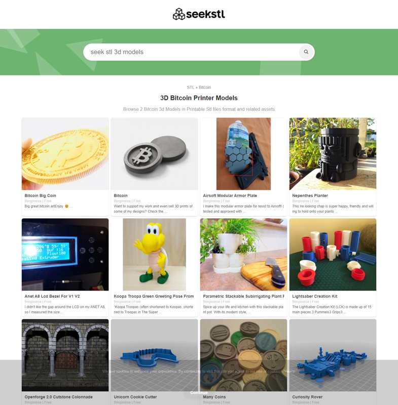 Bitcoin 3D Printer Files - STL 3D Models - SeekStl