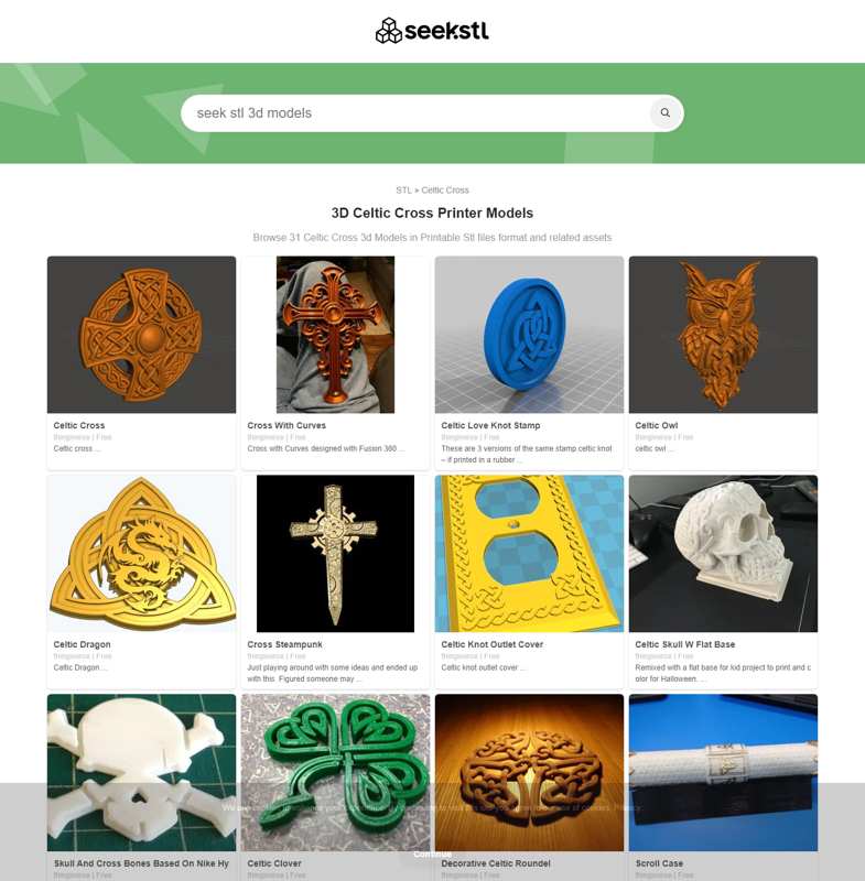 Celtic Cross 3D Printer Files - STL 3D Models - SeekStl