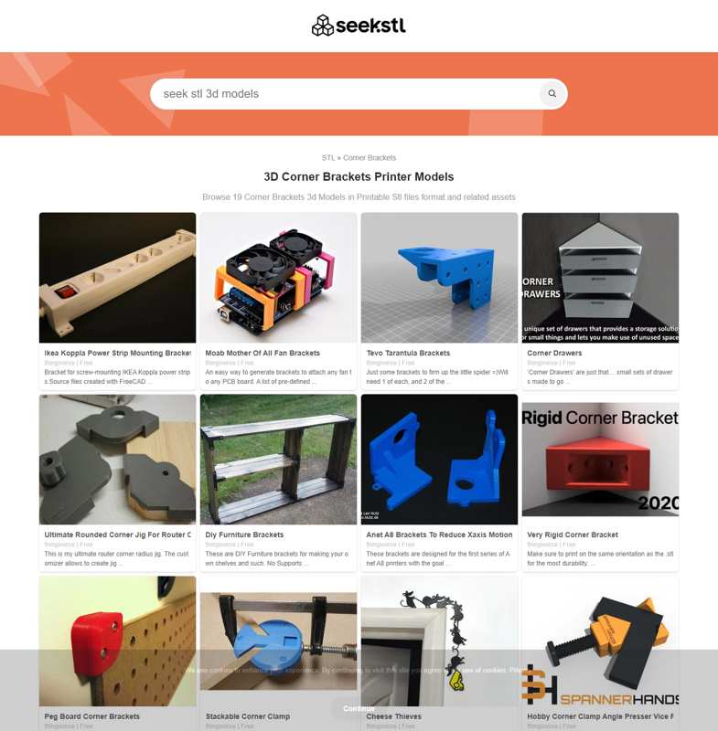 Corner Brackets 3D Printer Files - STL 3D Models - SeekStl