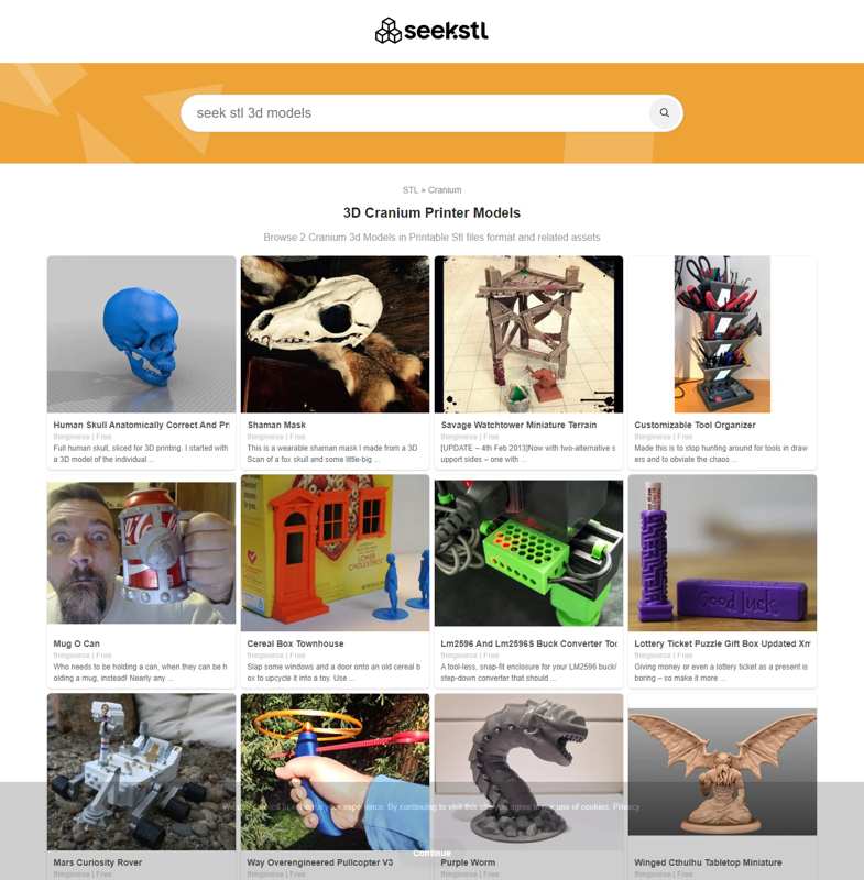 Cranium 3D Printer Files - STL 3D Models - SeekStl