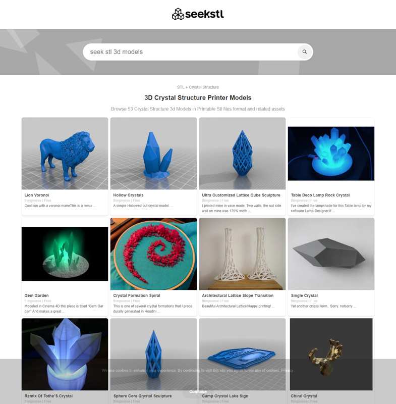 Crystal Structure 3D Printer Files - STL 3D Models - SeekStl