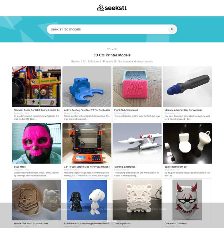 Ctc 3D Printer Files - STL 3D Models - SeekStl