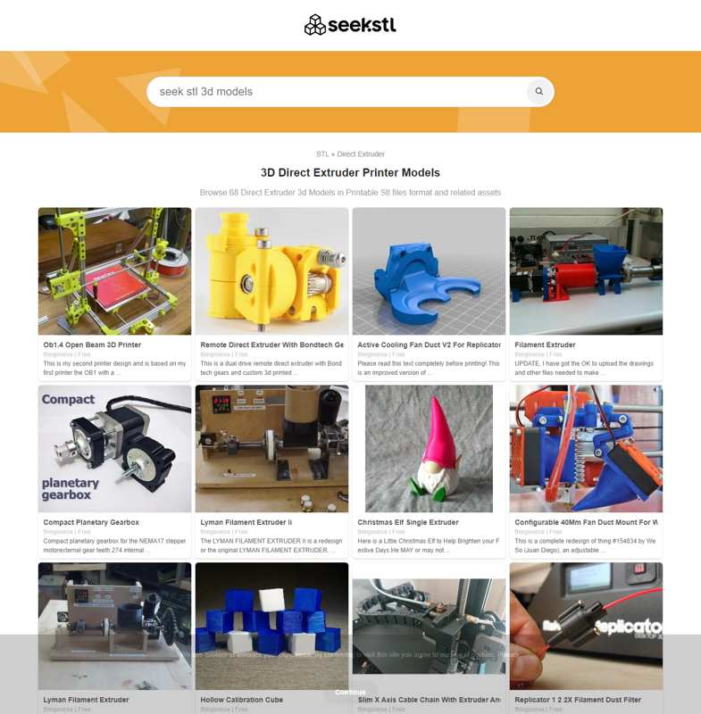 Direct Extruder 3D Printer Files - STL 3D Models - SeekStl