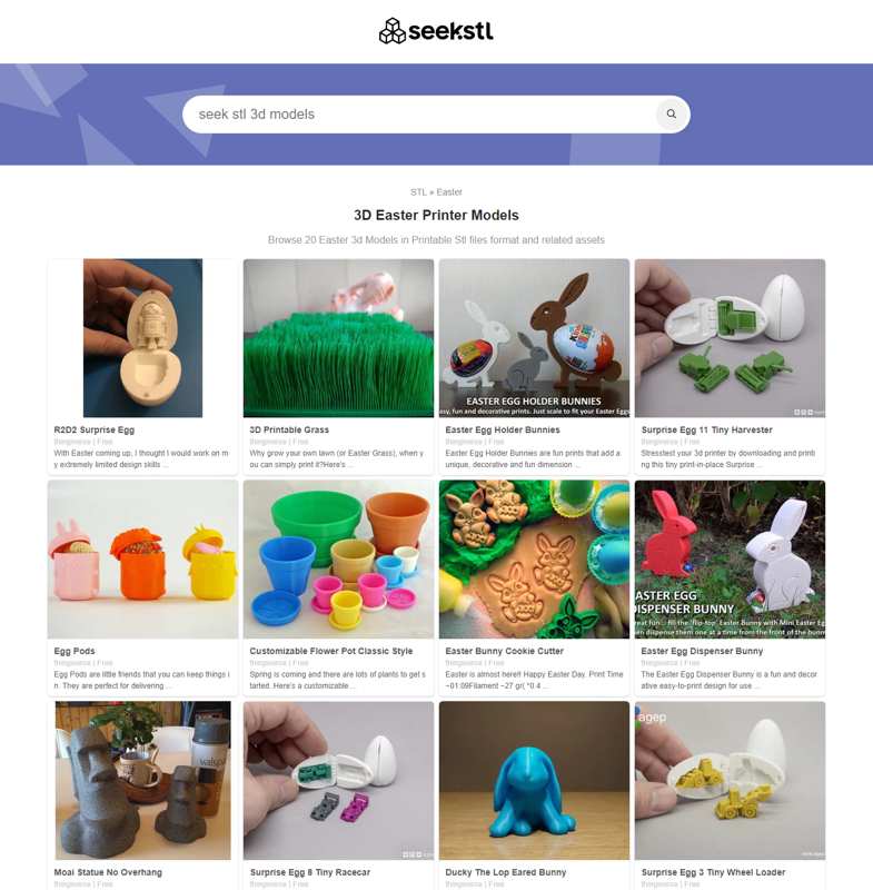 Easter 3D Printer Files - STL 3D Models - SeekStl - Page 2