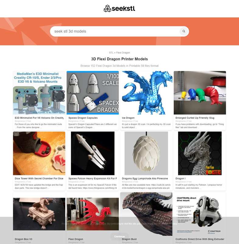 Flexi Dragon 3D Printer Files - STL 3D Models - SeekStl