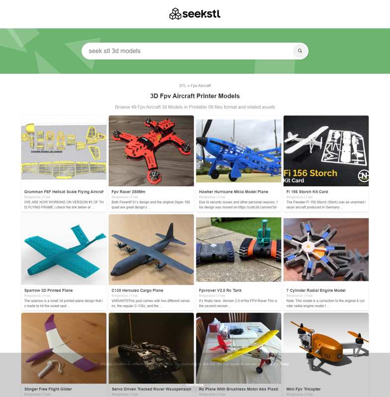 Fpv Aircraft 3D Printer Files - STL 3D Models - SeekStl