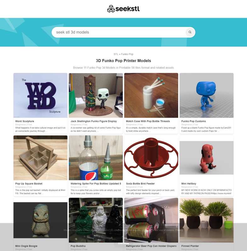 Funko Pop 3D Printer Files - STL 3D Models - SeekStl
