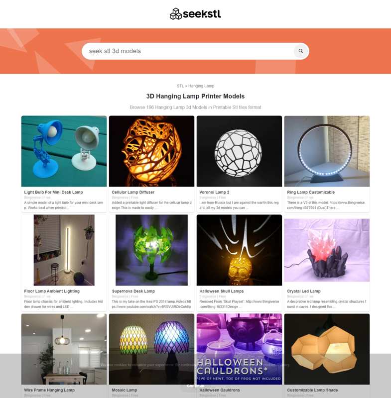 Hanging Lamp 3D Printer Files - STL 3D Models - SeekStl