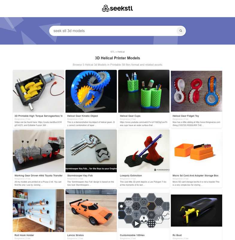 Helical 3D Printer Files - STL 3D Models - SeekStl