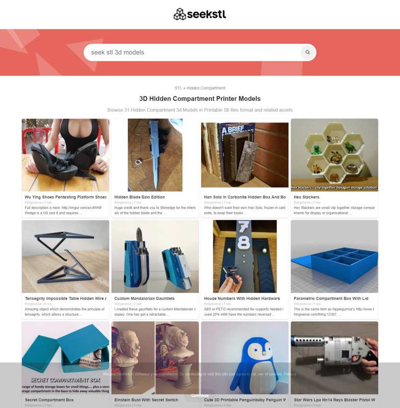 Hidden Compartment 3D Printer Files - STL 3D Models - SeekStl