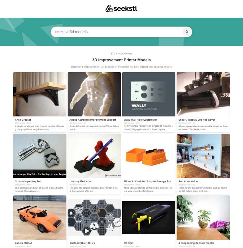 Improvement 3D Printer Files - STL 3D Models - SeekStl