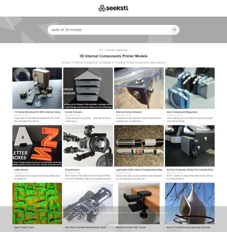 Internal Components 3D Printer Files - STL 3D Models - SeekStl