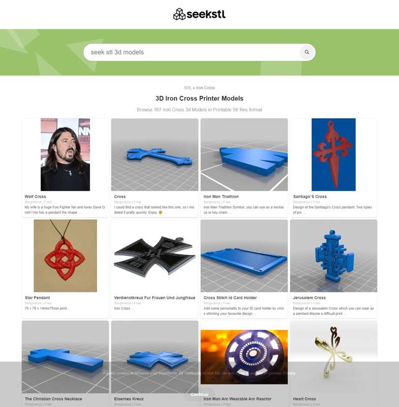 Iron Cross 3D Printer Files - STL 3D Models - SeekStl