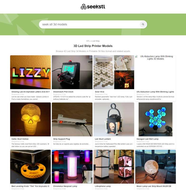 Led Strip 3D Printer Files - STL 3D Models - SeekStl