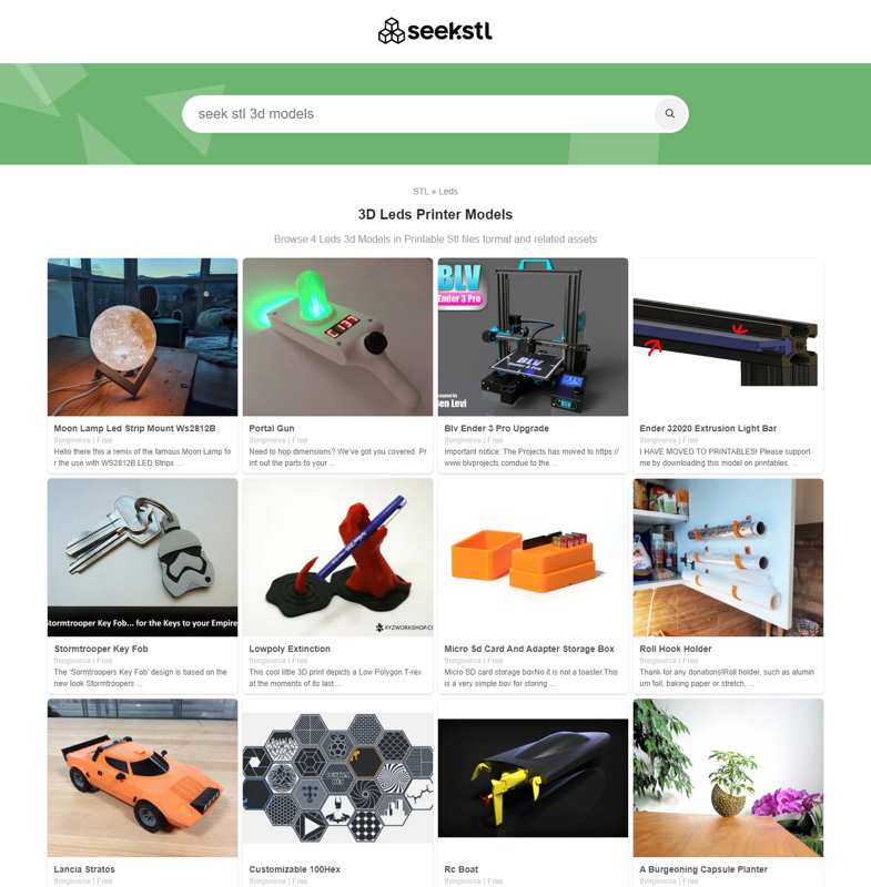 Leds 3D Printer Files - STL 3D Models - SeekStl