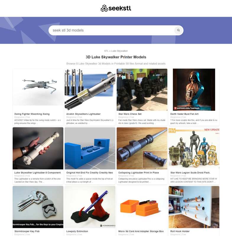 Luke Skywalker 3D Printer Files - STL 3D Models - SeekStl