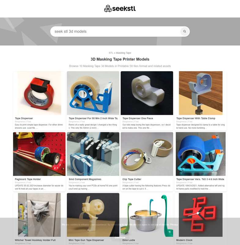 Masking Tape 3D Printer Files - STL 3D Models - SeekStl Masking Tape 3D Printer Files - STL 3D Models - SeekStl