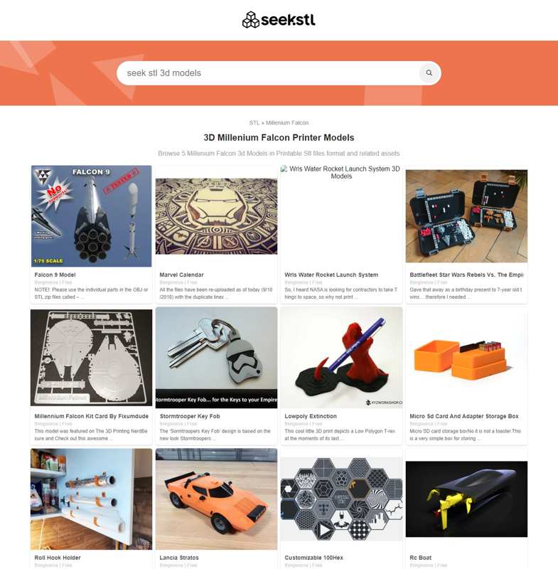 Millenium Falcon 3D Printer Files - STL 3D Models - SeekStl