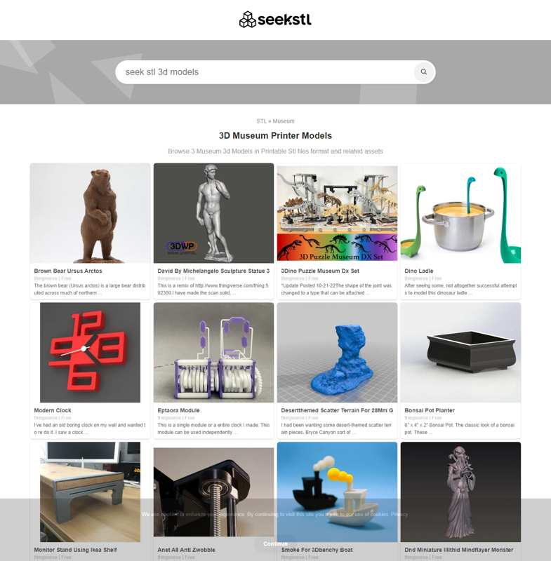 Museum 3D Printer Files - STL 3D Models - SeekStl