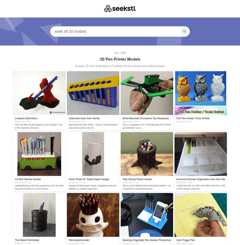 Pen 3D Printer Files - STL 3D Models - SeekStl