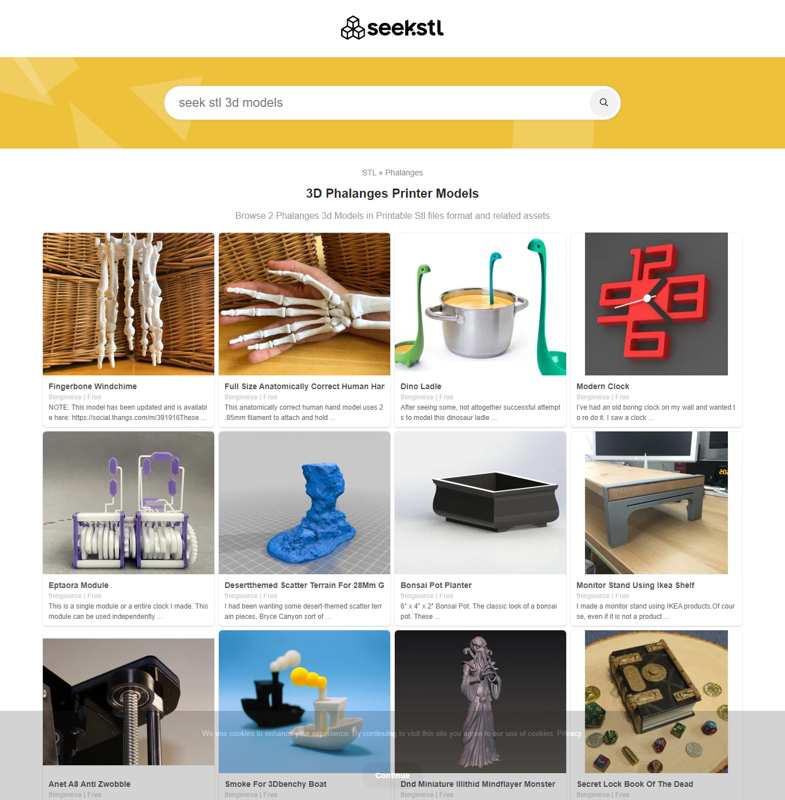 Phalanges 3D Printer Files - STL 3D Models - SeekStl