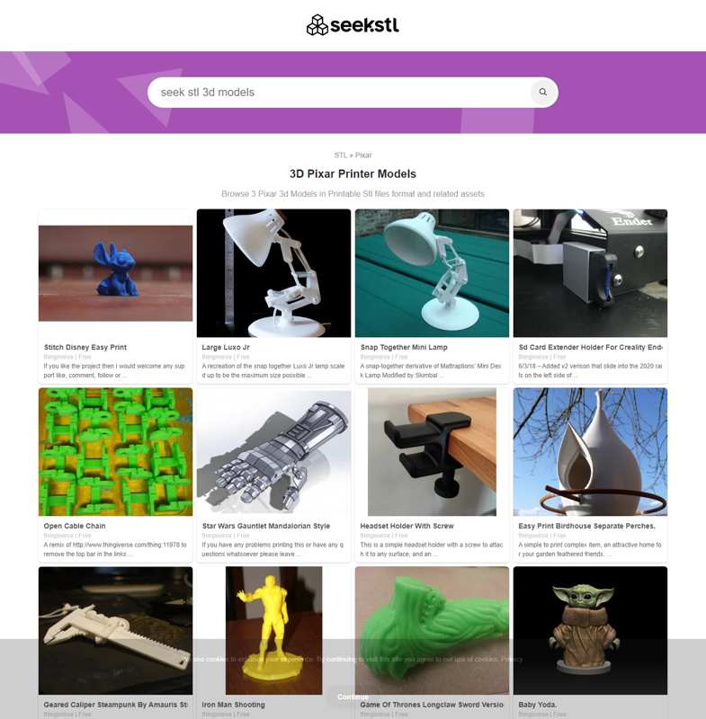 Pixar 3D Printer Files - STL 3D Models - SeekStl