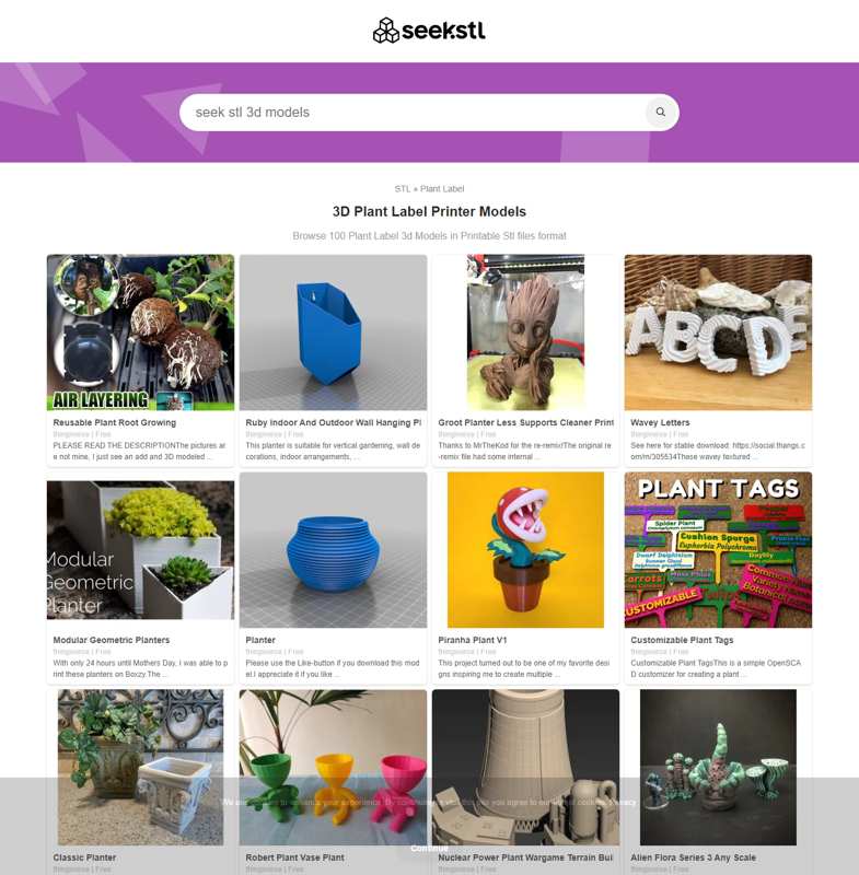 Plant Label 3D Printer Files - STL 3D Models - SeekStl