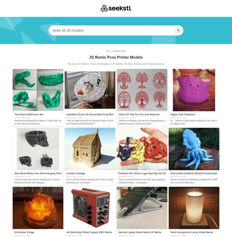 Remix Pose 3D Printer Files - STL 3D Models - SeekStl