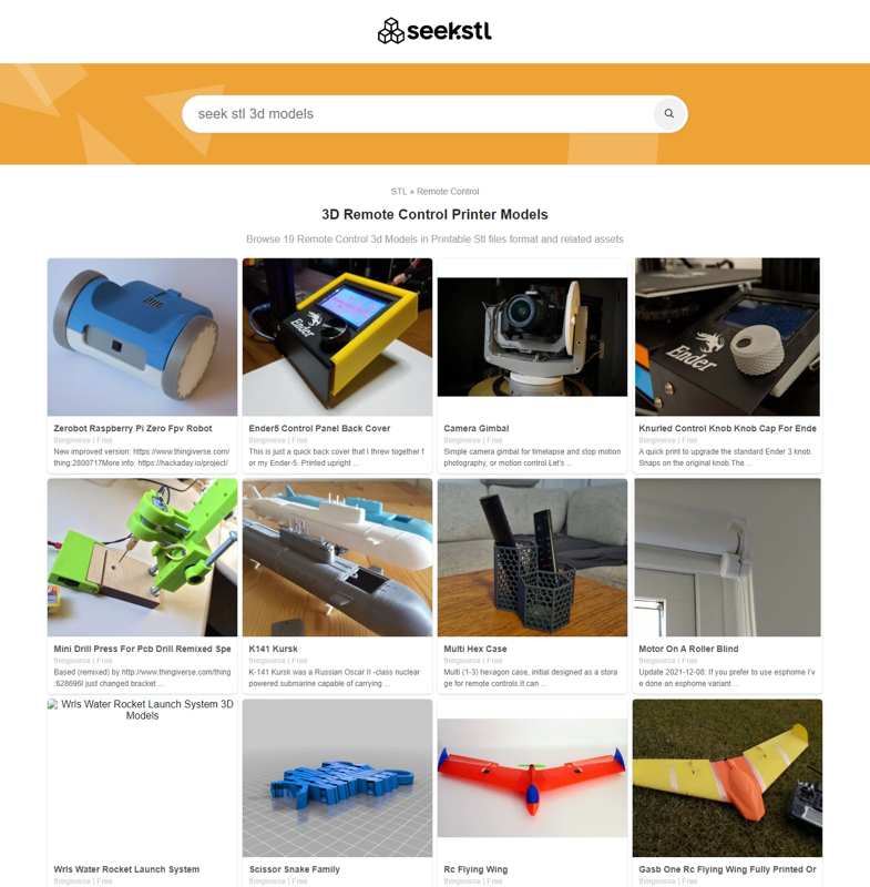 Remote Control 3D Printer Files - STL 3D Models - SeekStl
