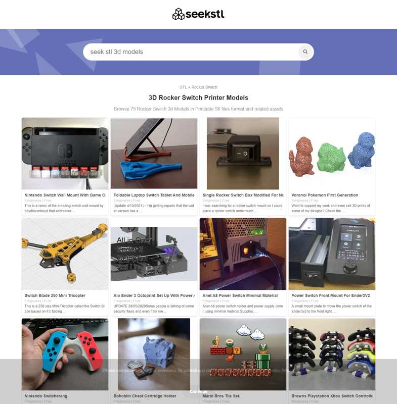 Rocker Switch 3D Printer Files - STL 3D Models - SeekStl