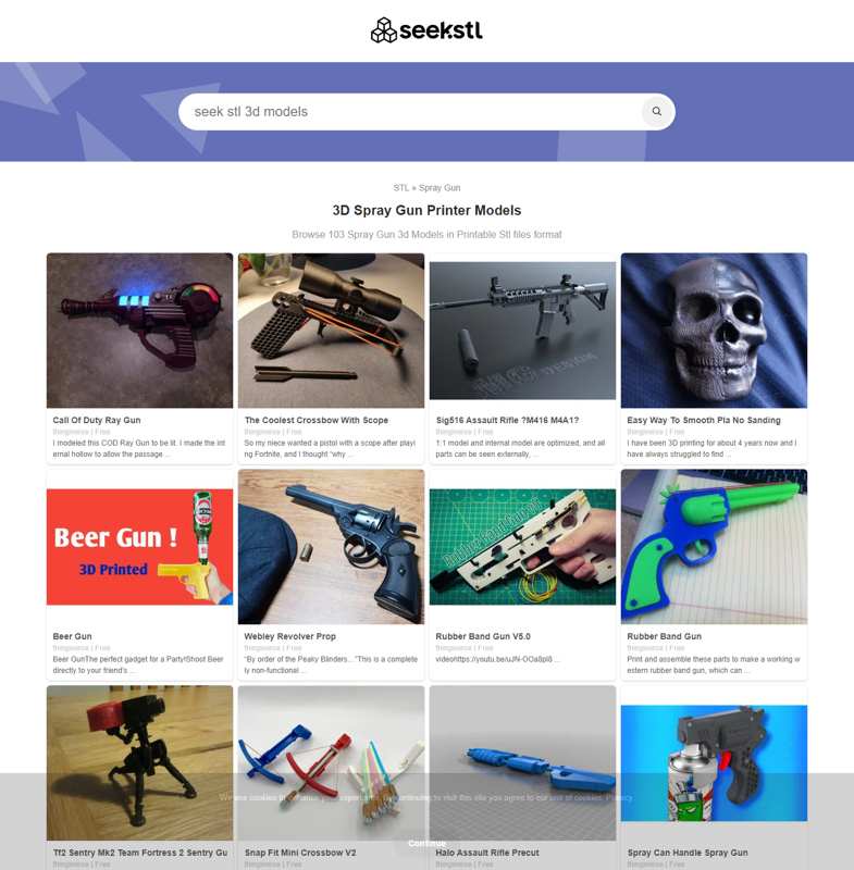 Spray Gun 3D Printer Files - STL 3D Models - SeekStl