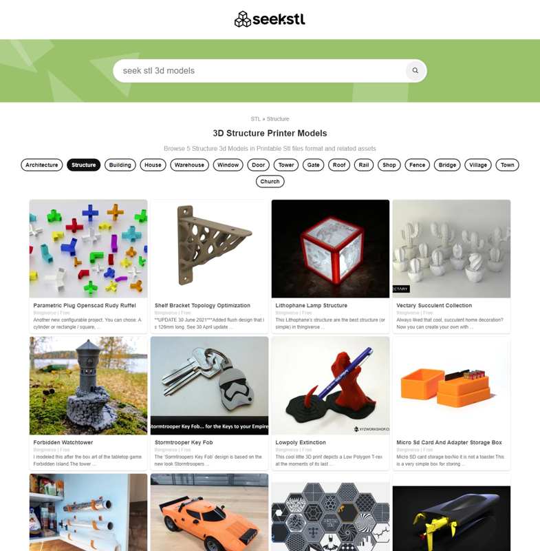 Structure 3D Printer Files - STL 3D Models - SeekStl