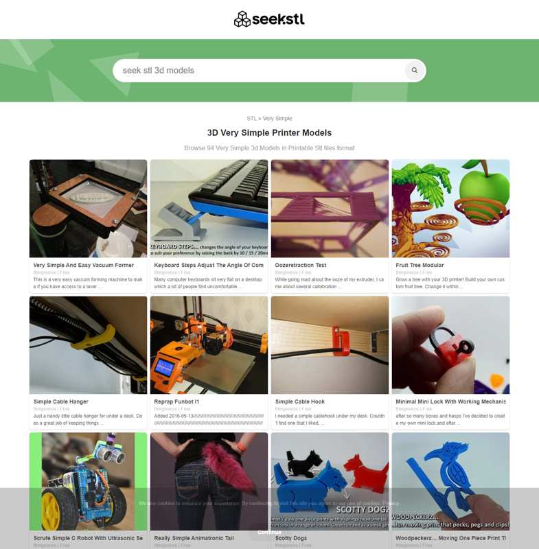 Very Simple 3D Printer Files - STL 3D Models - SeekStl