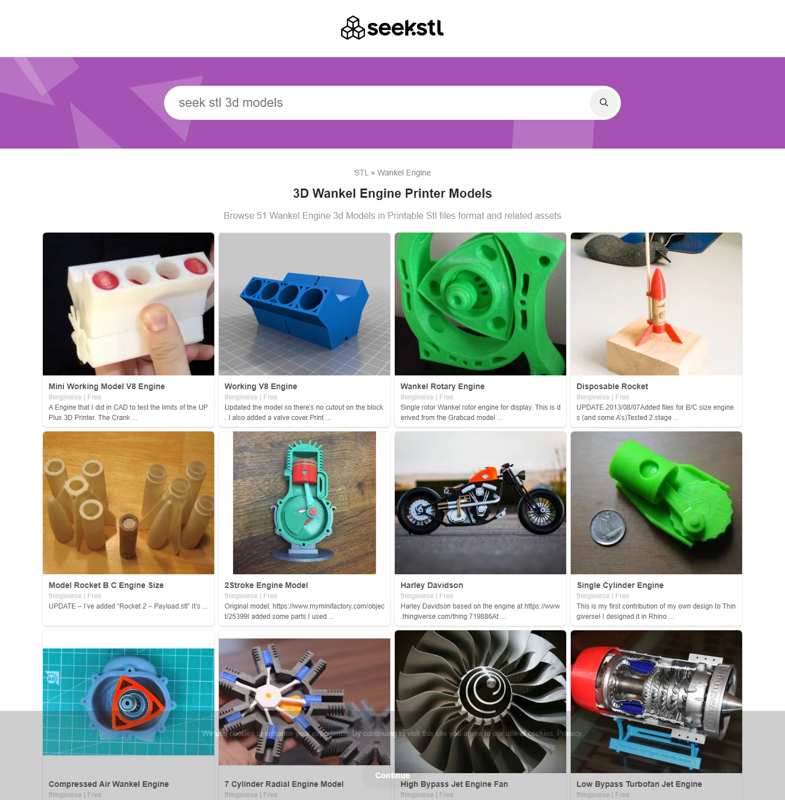 Wankel Engine 3D Printer Files - STL 3D Models - SeekStl