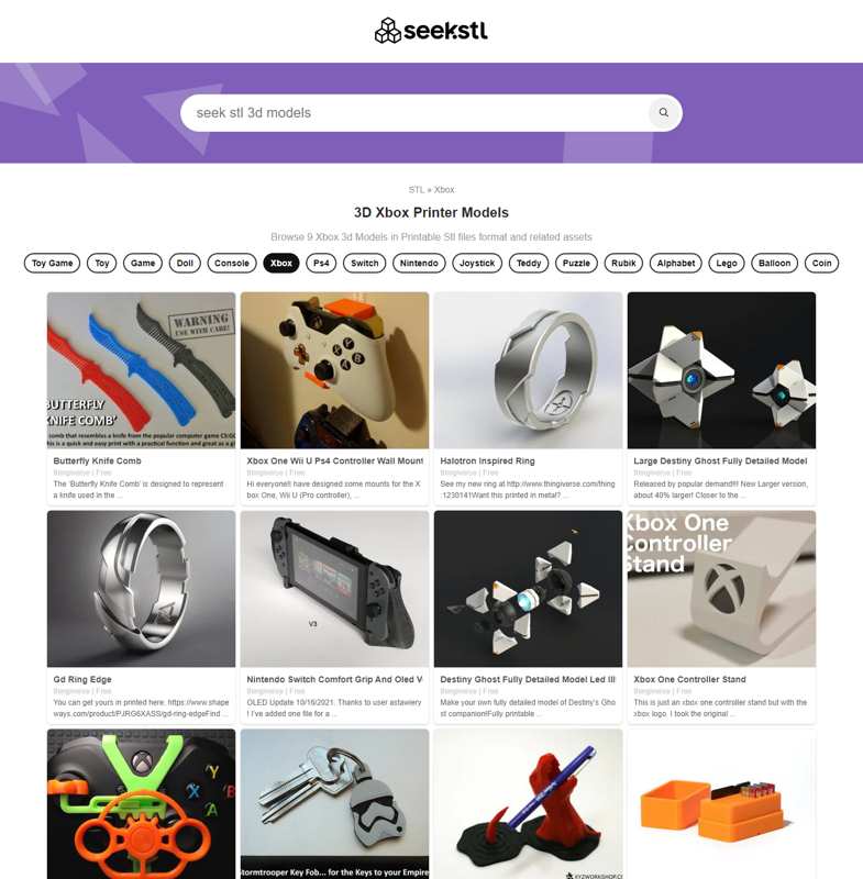 Xbox 3D Printer Files - STL 3D Models - SeekStl